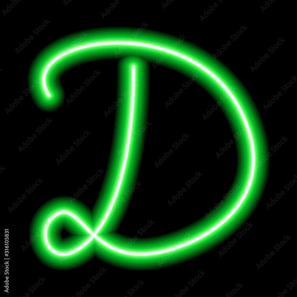 Green Letter D