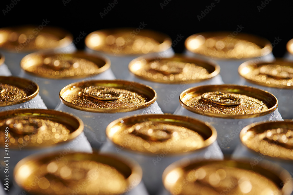 Drink cans background, beer can Stock Photo | Adobe Stock