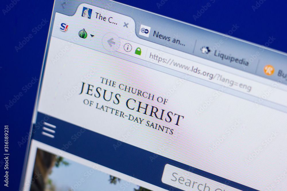 Foto de Ryazan, Russia - May 13, 2018: Lds website on the display of PC ...