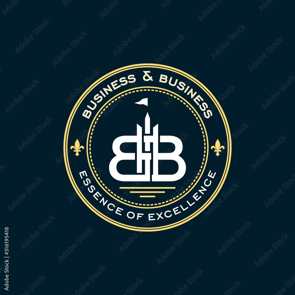 letter bb logo design inspiration . BB kingdom castle logo design ...