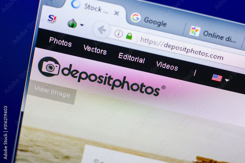 Ryazan, Russia - May 27, 2018: Homepage of DepositPhotos website on the ...