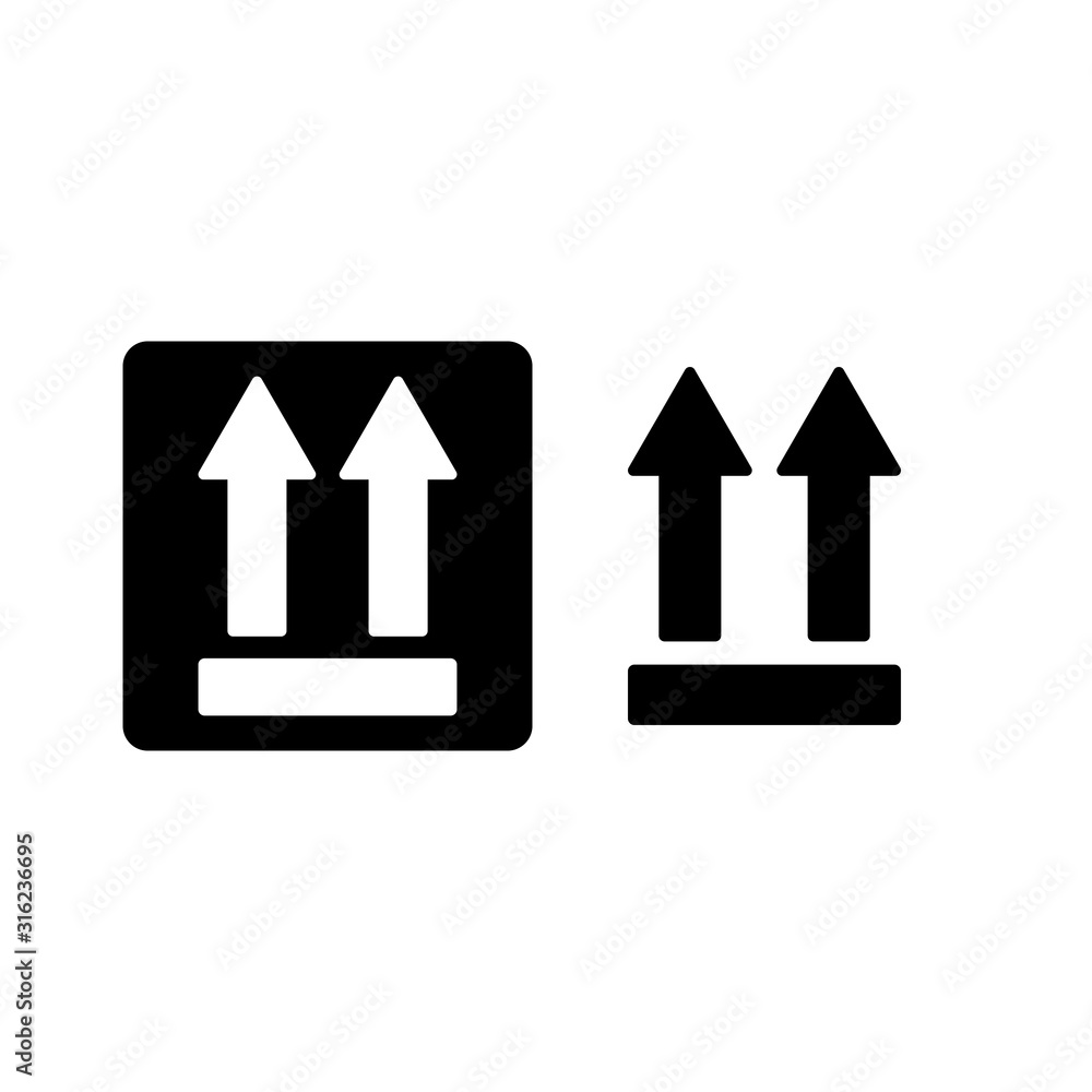 Package this side up, vector set on white background Stock Vector ...