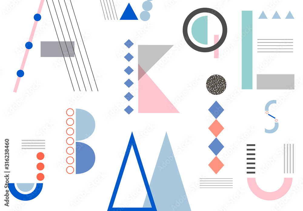 Creative Alphabet Icon Layout Set Stock Template | Adobe Stock