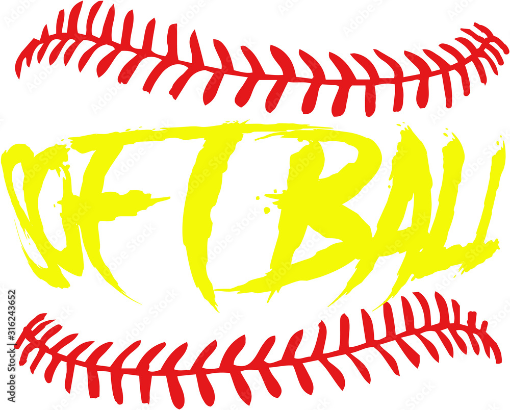 Softball Vector Image Stock Illustration | Adobe Stock