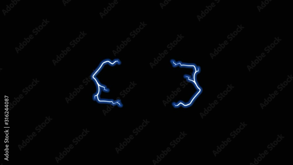 Vidéo Stock voltage electrical animated effects.Electricity crackling ...