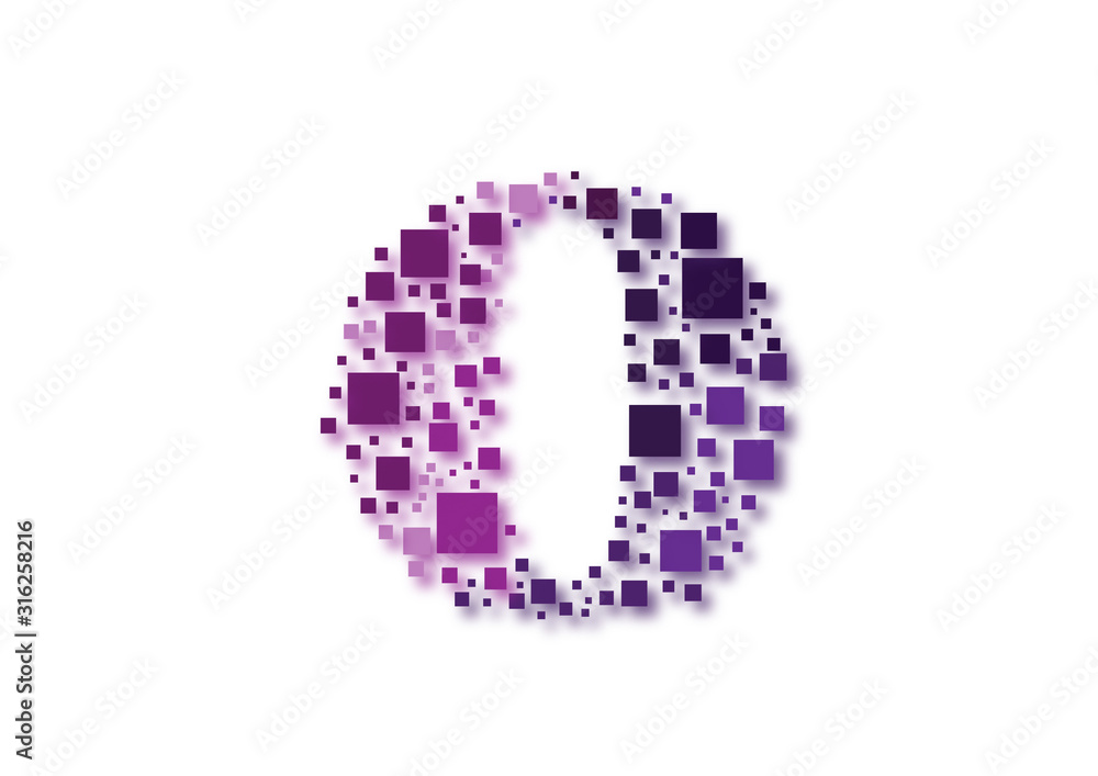 Letter O logo design on white background Stock Illustration | Adobe Stock