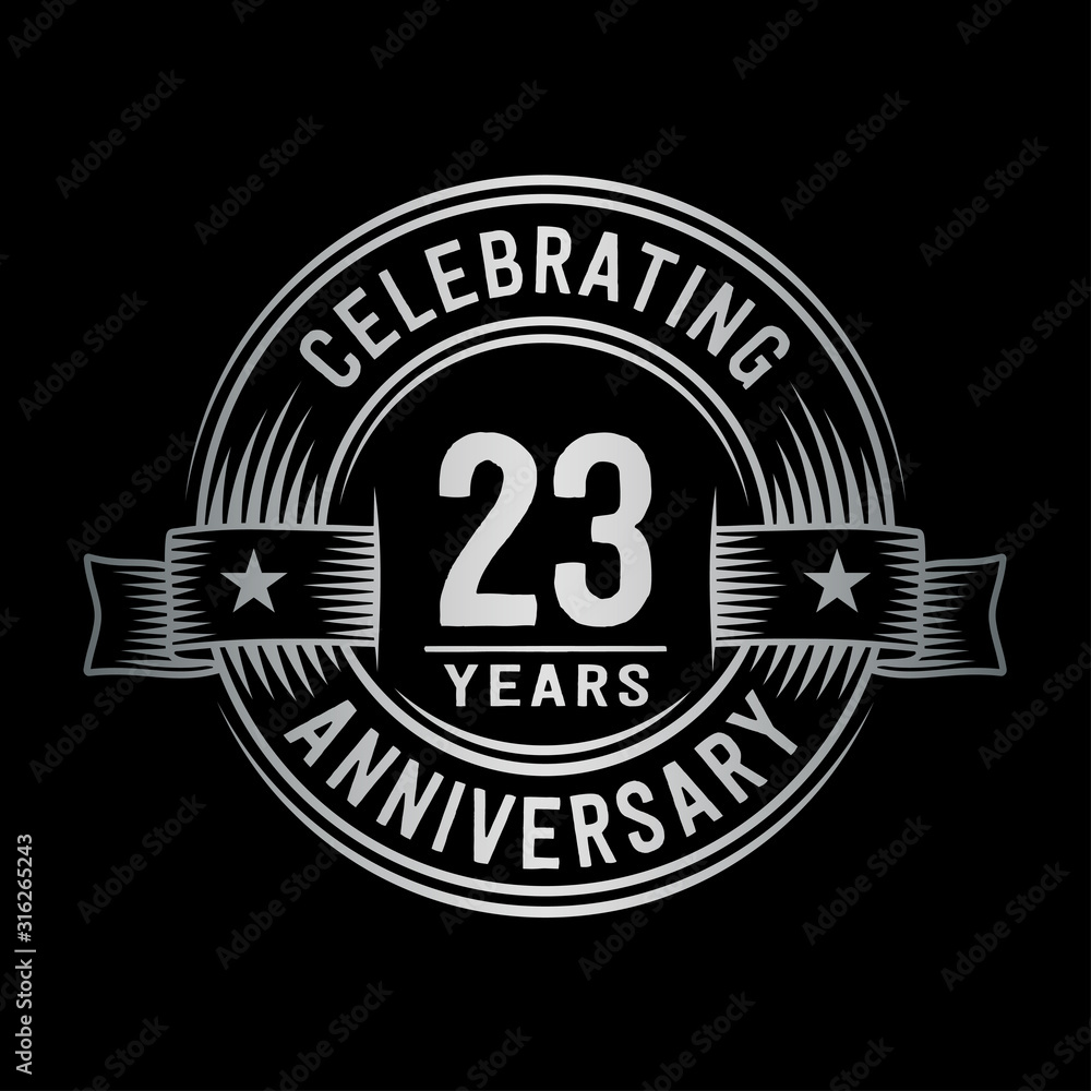 23 years anniversary celebration logotype. Vector and illustration ...