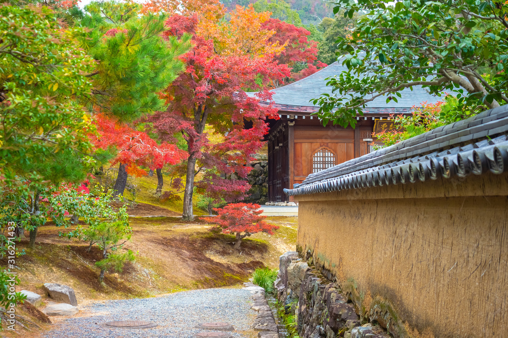 Kyoto. Japan. Medieval architecture of Japan. Ancient buildings in the ...