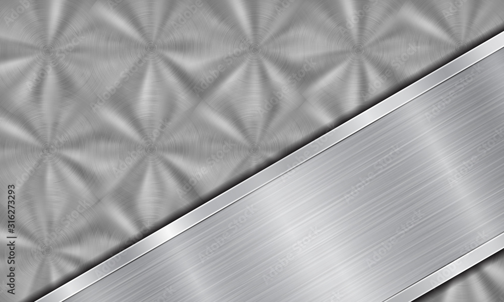 Abstract metal background in silver colors, consisting of a metallic ...