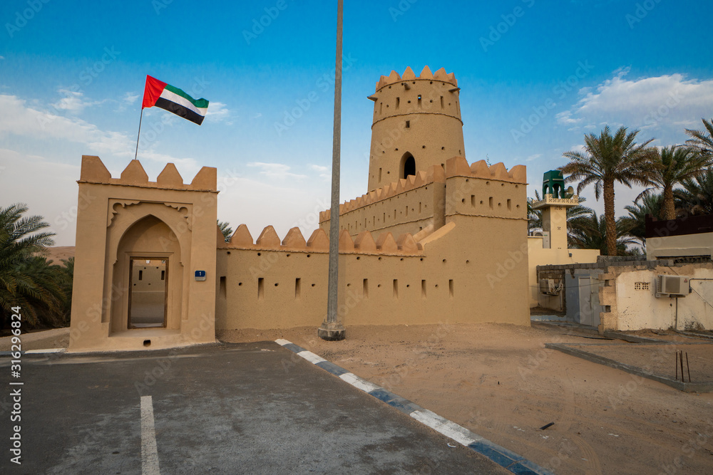 Desert Castle in the Liwa Oasis in the Emirate of Abu Dhabi, United ...