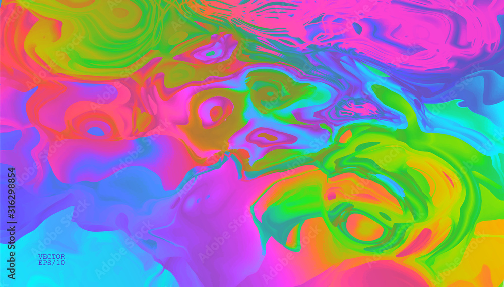 Vector abstract background template in bright contrasting neon colors ...