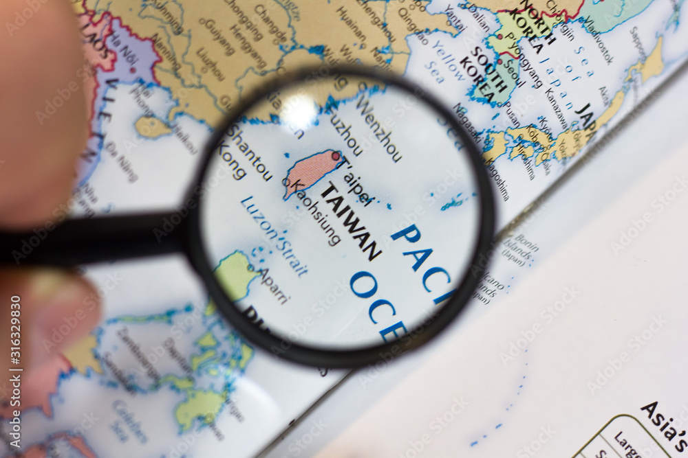 Taiwan on the map of the world. Stock Photo | Adobe Stock