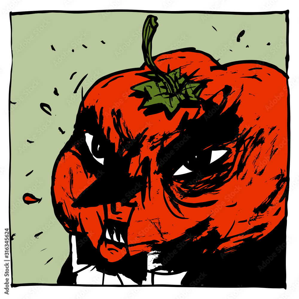 Image of a fairy tale character, signora tomato. Color illustration ...