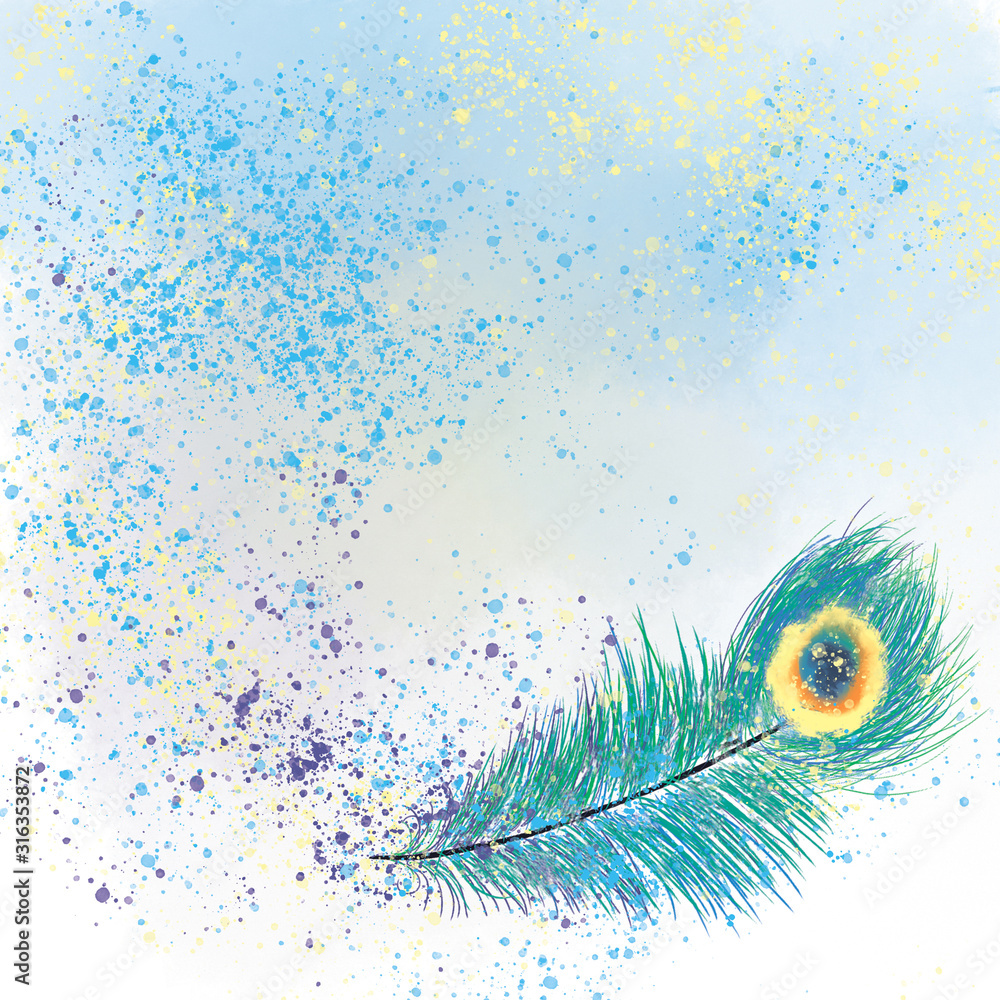 Abstract Peacock Feather