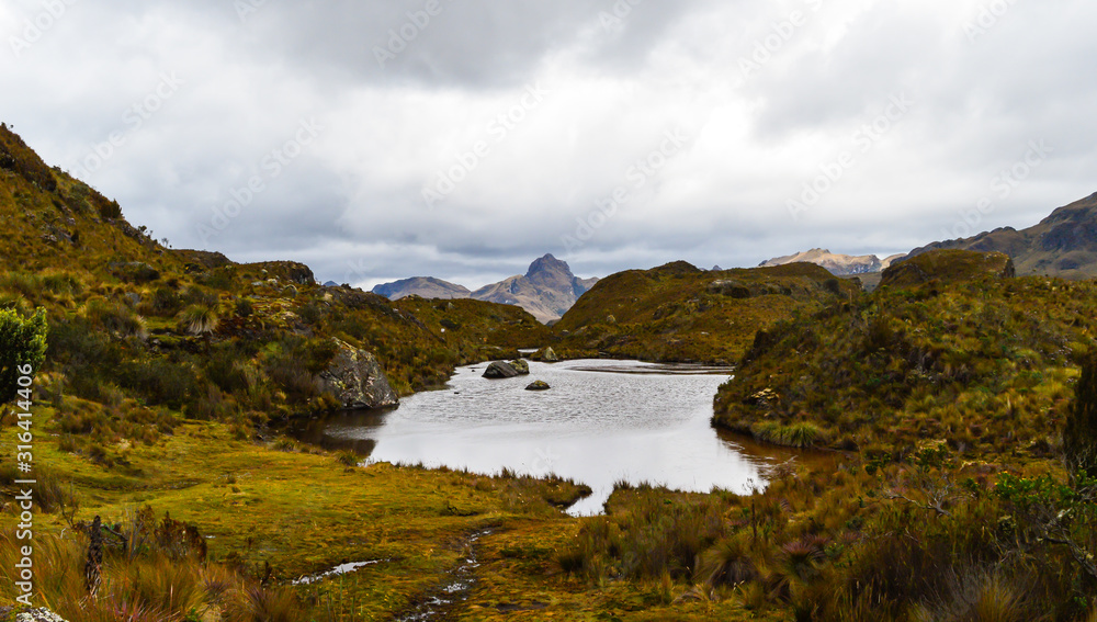 El Cajas National Park, Cuenca, Ecuador. Andes mountains Stock Photo ...