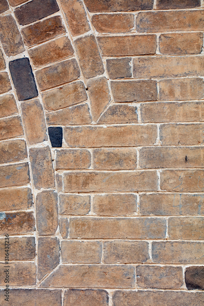 Texture Structure of Brick Wall, Ancient Chinese Architecture Stock 写真 ...