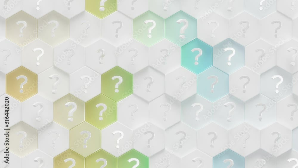 Question Marks Hexagon Surface Loop 1 Multicolor 2: animation of ...