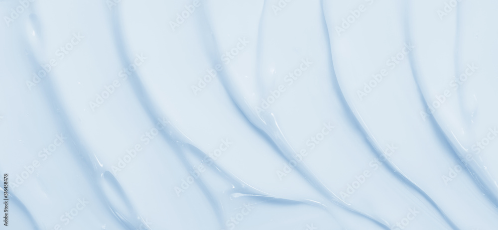 Beauty cream texture background. Blue color face cream lotion ...