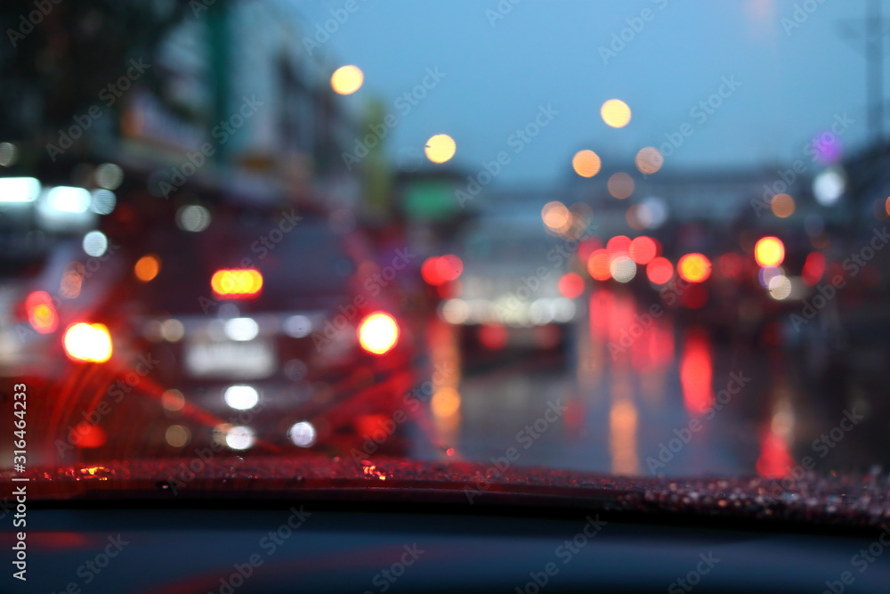 Windshield View Night