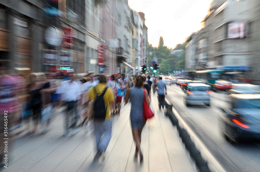 Blurred Person Walking