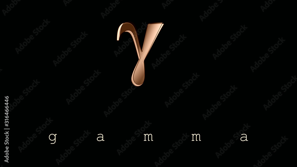 Gamma. Sign, symbol, lowercase letter of the Greek alphabet, third ...