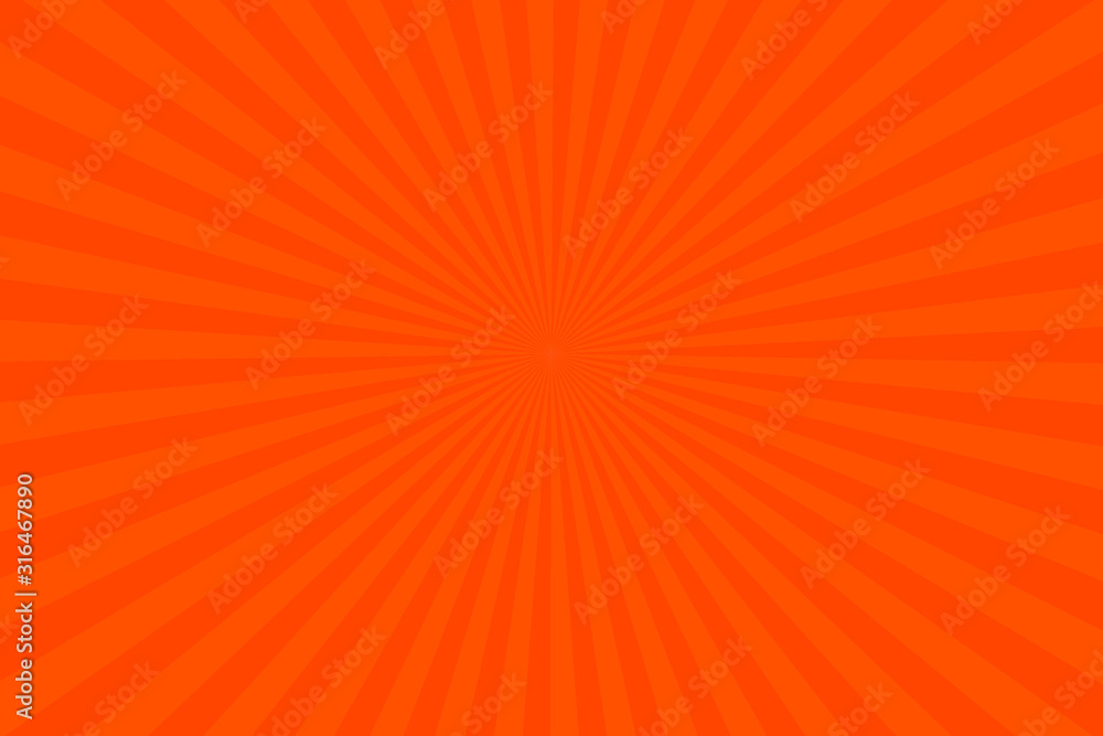 Abstract orange rays vector background, 2020 Color Trends. Lush Lava ...