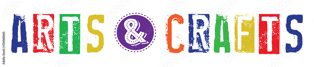 Arts & Crafts Sign | Label for Teachers & Classrooms | Bright Colored ...