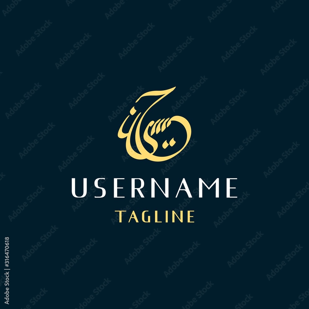 arabic text logo design inspiration . hosen logo . hoosen . husain ...