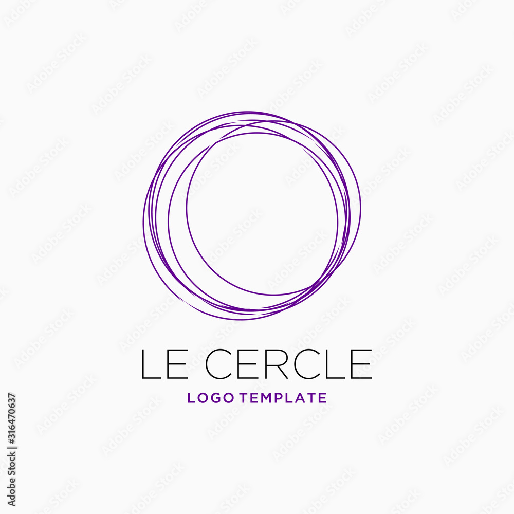purple circles logo design inspiration . le cercle logo design template ...