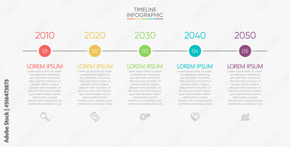 Business data visualization. timeline infographic icons designed for ...