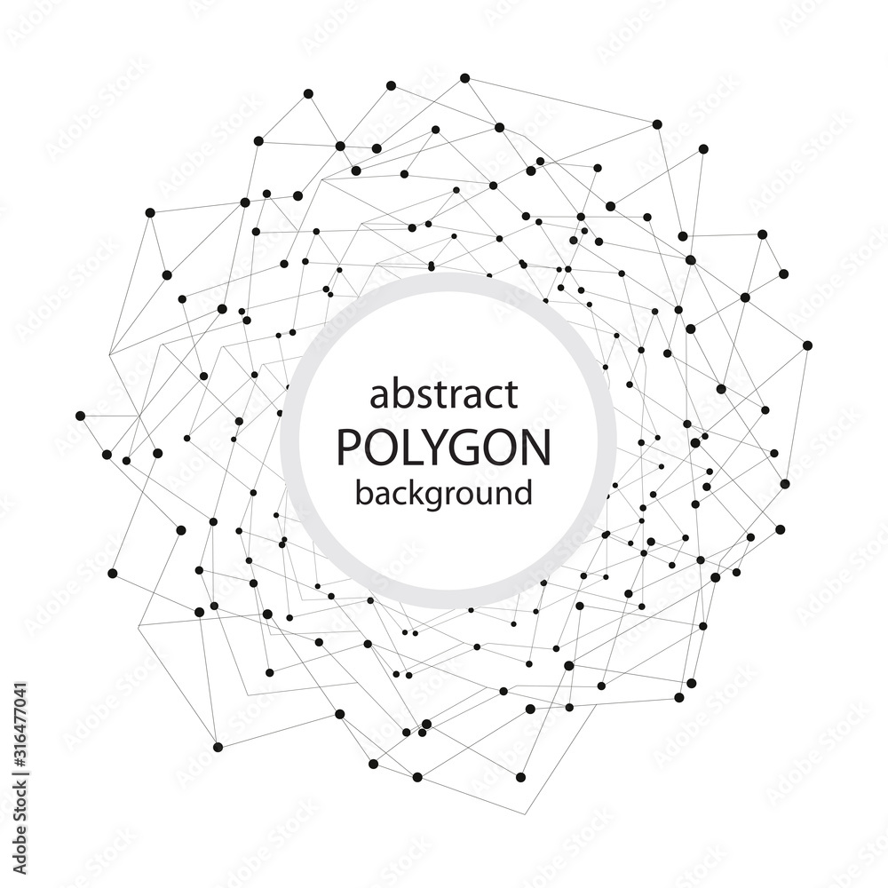 Vector connect lines and dots. Banner template for science and technology Stock Vector | Adobe Stock