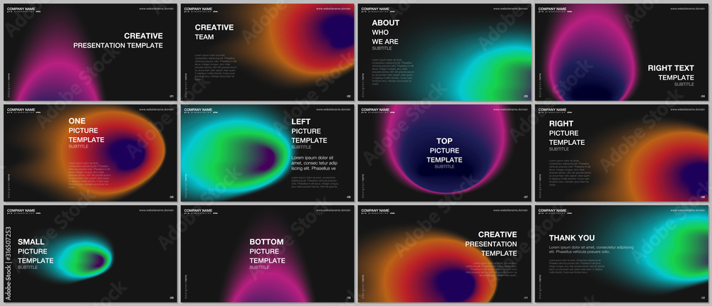 Presentation design vector templates, multipurpose template for ...