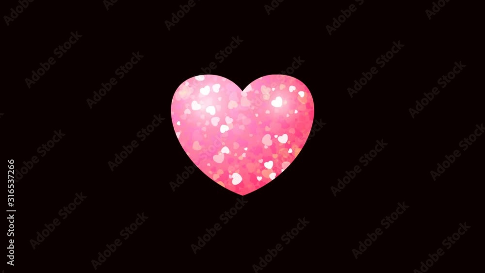 Pink Particle Heart reveal PNG animation Stock Video | Adobe Stock