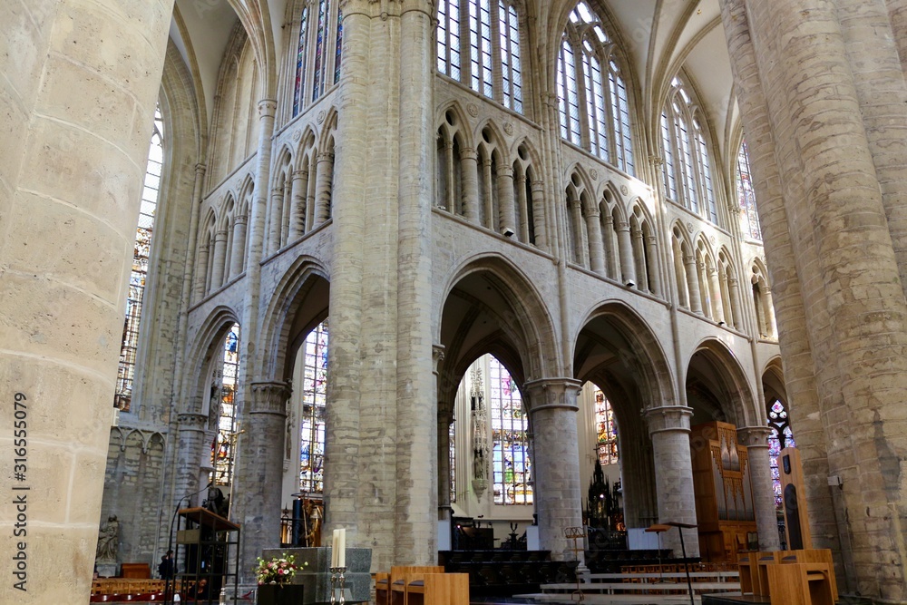 Brussels Cathedral Interior