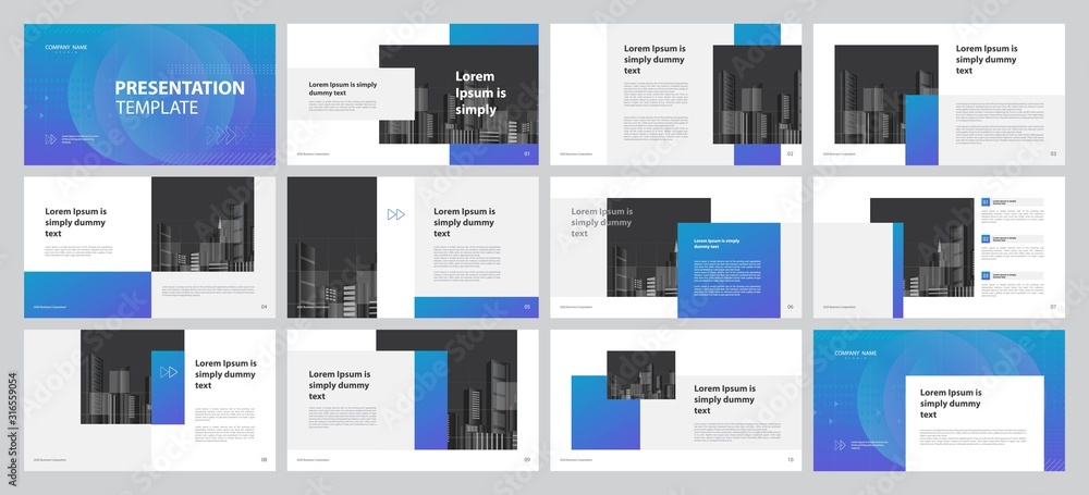 business presentation backgrounds design template and page layout ...