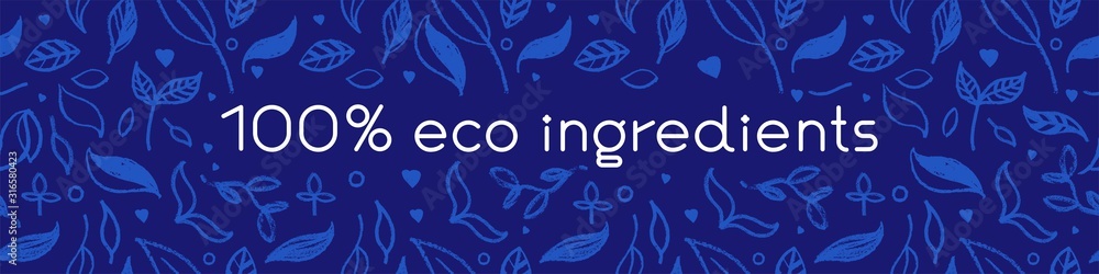 Banner organic ingredients, template design for healthy food concept ...