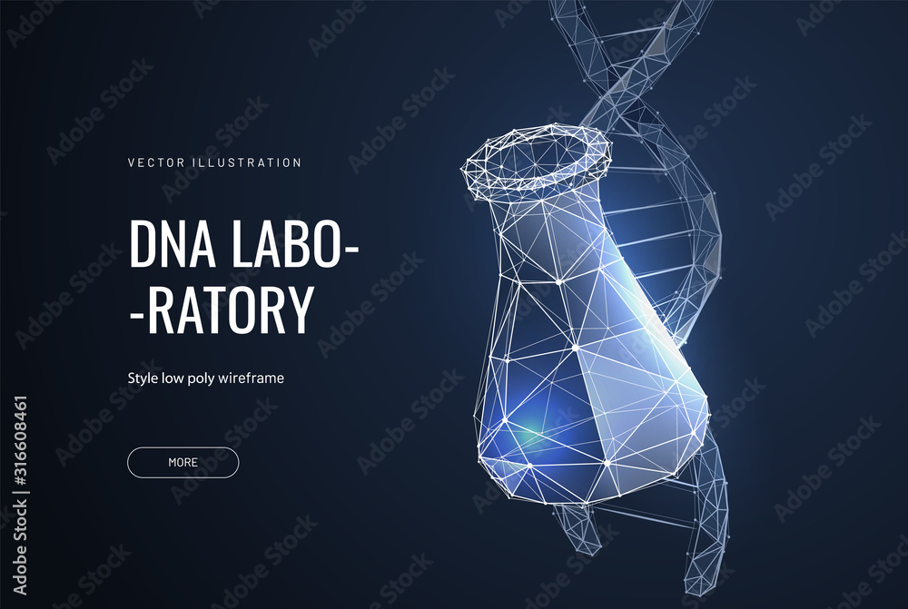 DNA analysis icon, genetics testing. dna chain in magnifying glass sign ...