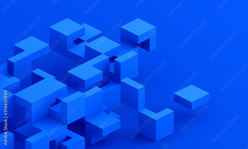 Abstract 3d render, modern background design with geometric shapes ...