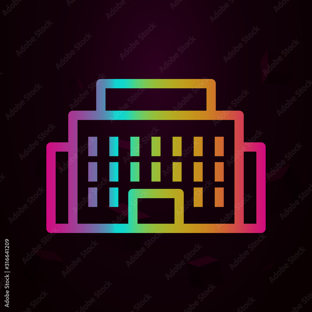 public institution nolan style icon. Simple thin line, outline vector ...