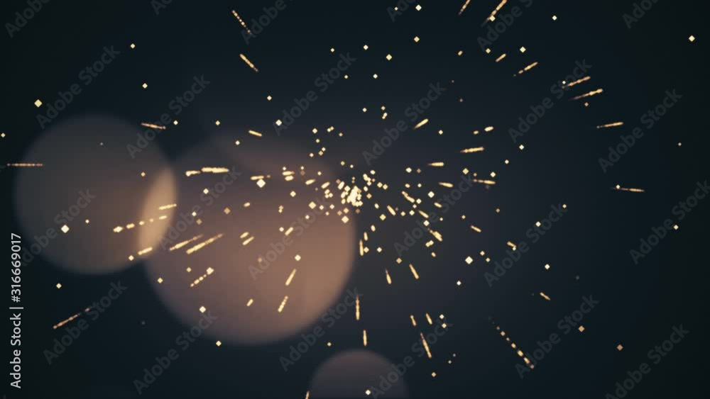 4k animated background. Golden glittering awards background. Shining ...