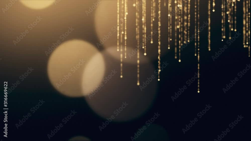 4k animated background. Golden glittering awards background. Shining ...