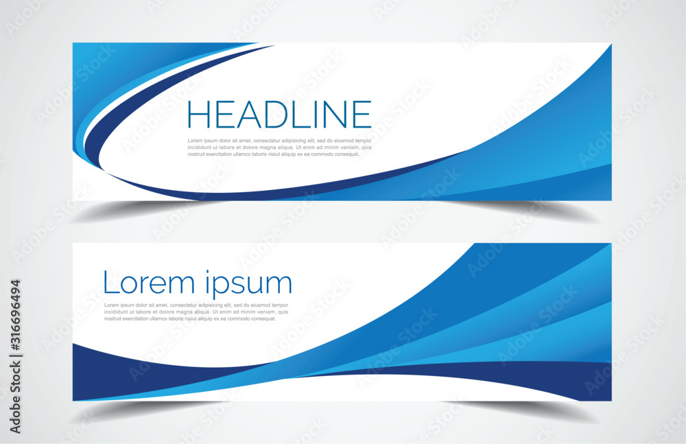 Set of modern design - Vector web banners design background or header ...