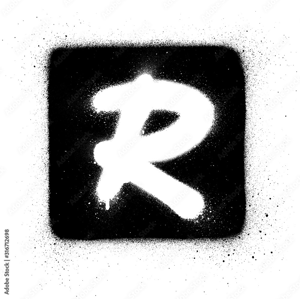 R Letter Graffiti