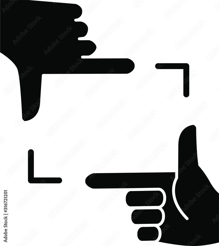 Framing hands icon Stock Vector | Adobe Stock