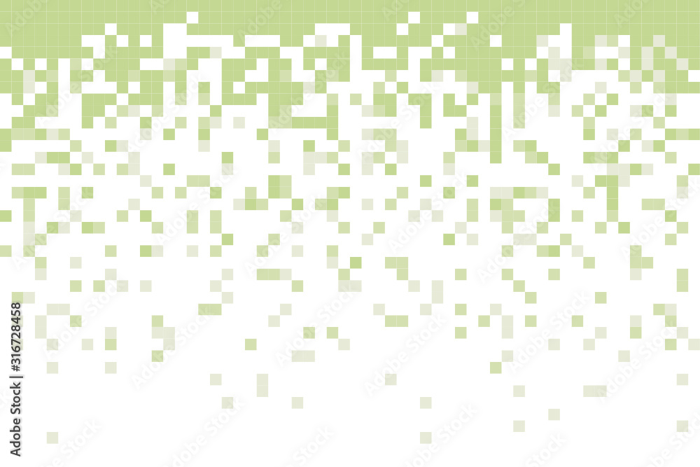 Fading pixel pattern background. Green and white pixel background ...