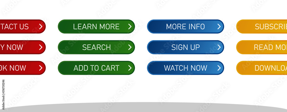 Big collection of buttons in flat style. Calendar symbol for your web ...
