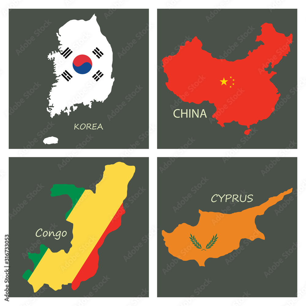 World map-countries in color on white background Stock Vector | Adobe Stock