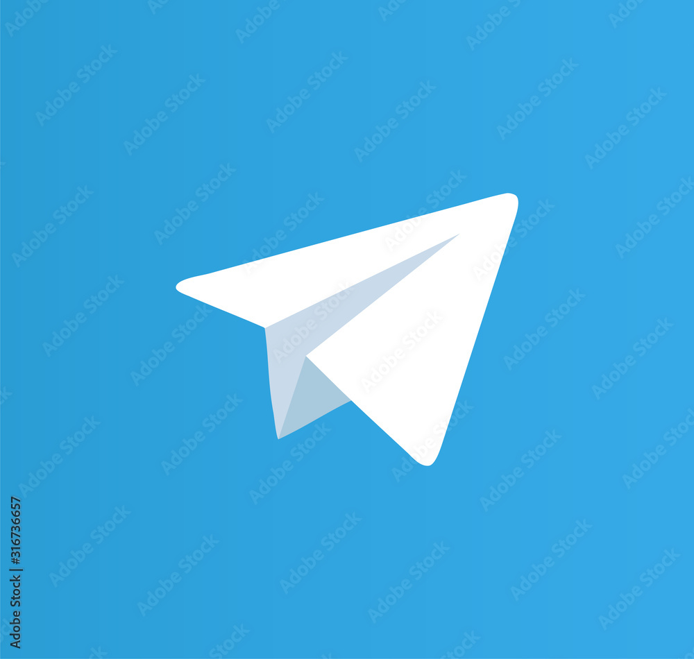telegram logo. telegram button. telegram vector Stock Vector | Adobe Stock