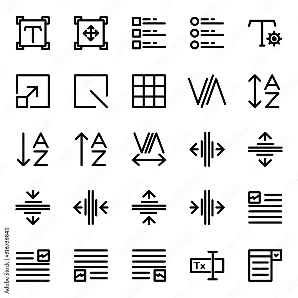 Editing Text Icon Set Include Setting scale task grid fine box kerning editing-text-icon-set-include-setting-scale-task-grid-fine-box-kerning