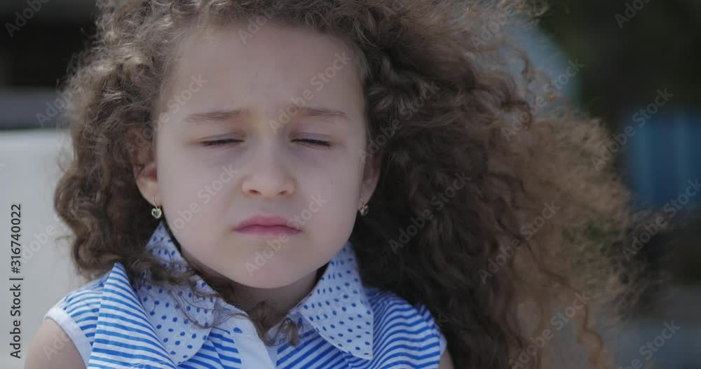 Lovely Little Girl Feels Anxiety Upset Stressed Abused little Child ...